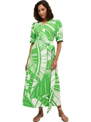 MARIE OLIVER Marie Oliver Rita Wrap Dress Verdant