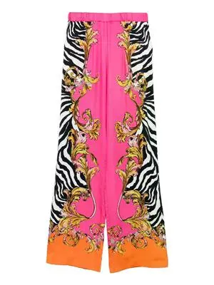 Versace Barocco-outline Trousers - Pink