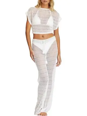 PQ Bree Boho Cover-up Pants - White