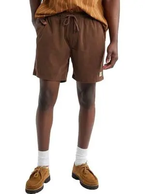 Brixton Corduroy Relaxed Fit Shorts Pinecone Brown