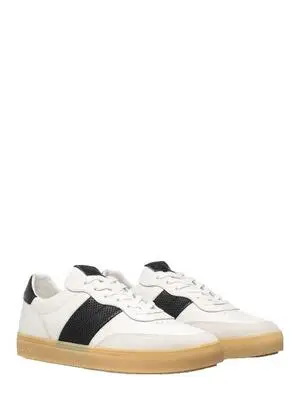 Clae Davis Perforated Low Top Sneakers - White Black Light Natural Gum