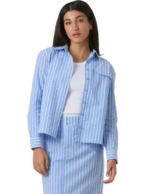 BY TESS COLLECTION Amy Pinstripe Blouse - Blue Pinstripe