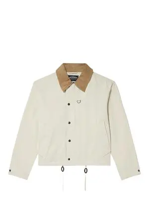FRIZMWORKS Corduroy-trimmed Cotton-blend Jacket - Neutrals