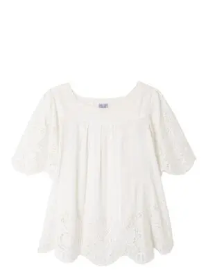 Thierry Colson Scarletta Broderie Anglaise Blouse - Neutrals