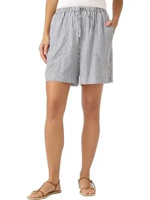 Splendid Ella Stripe Shorts - Navy Stripe