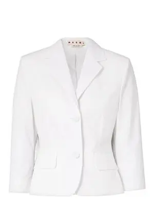 Marni Organic Cotton-poplin Blazer - White