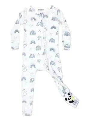 BELLABU BEAR Convertible Footie - Grey Rainbows