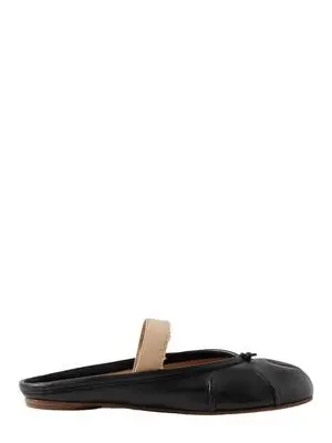MAISON MARGIELA Tabi Leather Ballet Flats - Black