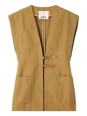 Isabel Marant Falila Cotton-canvas Vest - Brown