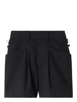 Isabel Marant Fairy Pleated Cotton-canvas Shorts - Black