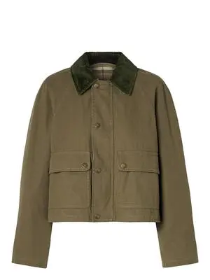 BURBERRY Burberry Corduroy-trimmed Cotton-twill Jacket