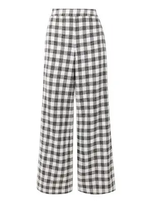 Cara Cara Mayflower Gingham Cotton-blend Pants - Black