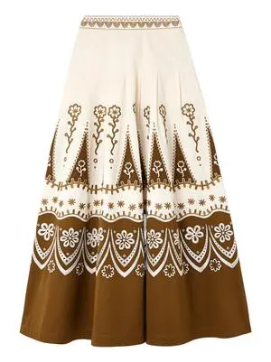 EMPORIO SIRENUSE Emporio Sirenuse Amelianna Embroidered Maxi Skirt