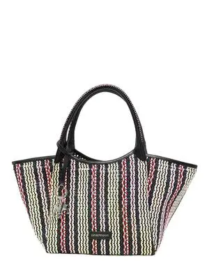 Emporio Armani Basket-weave Tote Bag - Black