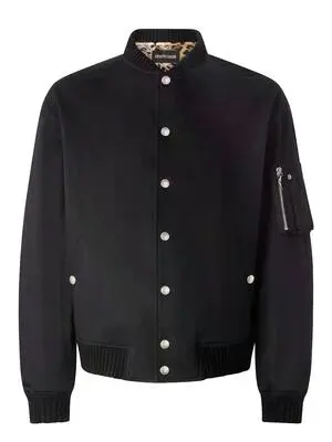 Roberto Cavalli Padded Bomber Jacket - Black