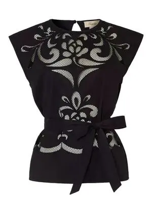TEMPERLEY LONDON Nelle Top - Black