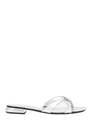 Roberto Cavalli Embellished Strap Sandals - Silver