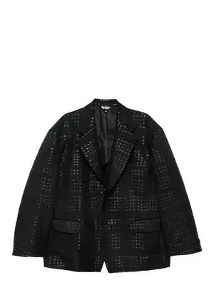 BLACK COMME DES GARÇONS Polka Dot-print Blazer - Black
