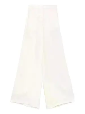 Blumarine Gabardine Trousers - Neutrals