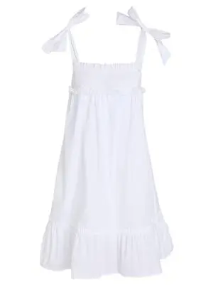 Loretta Caponi Armida Cotton-poplin Dress - White