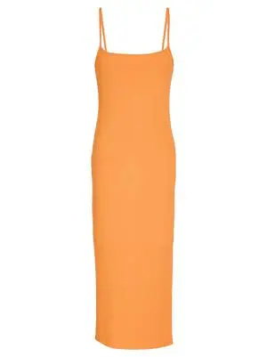 Melissa Odabash Riley Ribbed-jersey Midi Dress - Orange