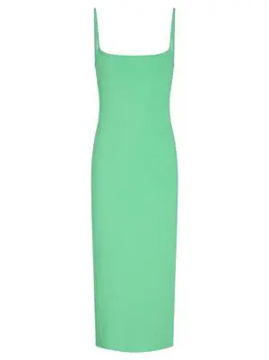 Melissa Odabash Riley Ribbed-jersey Midi Dress - Jade