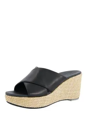 Paul Green Ashley Wedge Sandals - Black Star Leather