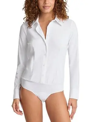 Commando Classic Button Down Bodysuit - White