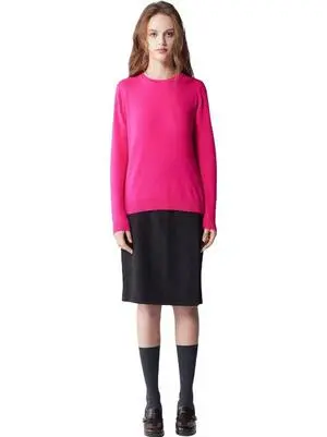 GOBI MONGOLIAN CASHMERE Cashmere Crewneck Sweater - Magenta