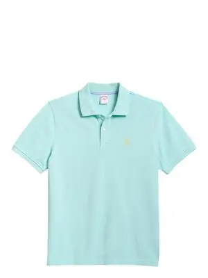 Brooks Brothers Stretch Supima® Cotton Piqué Polo - Aqua-esque