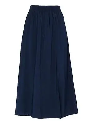 Whistles Relaxed-fit Woven Midi Skirt - Navy