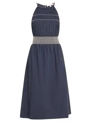 Ramy Brook Melanie Cotton Midi Dress - Spring Navy