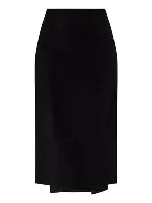 Jacquemus Draped Midi Skirt - Black