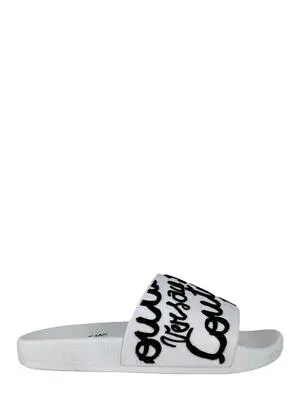 Versace Logo-print Slides - White
