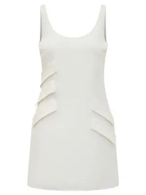 Versace Mini Dress With Pockets - White