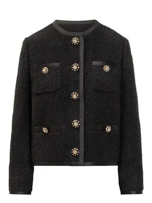 Dolce & Gabbana Crêpe Jacket With Jewel Buttons - Black