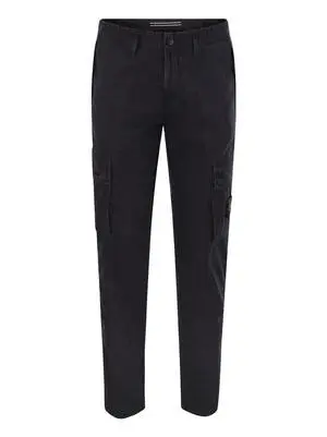 Stone Island Slim-fit Cargo Trousers - Navy