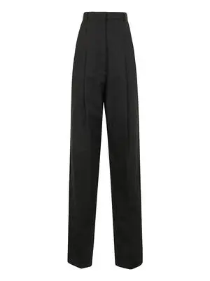 Sportmax Leone Pences Cotton Trousers - Black