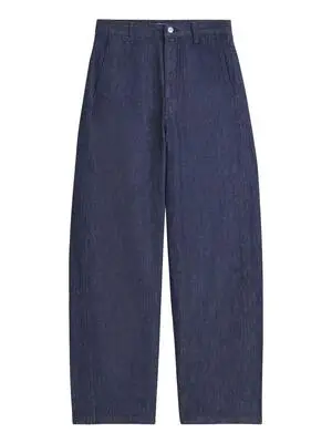 Cos Wide-leg Denim Pants - Dark Blue