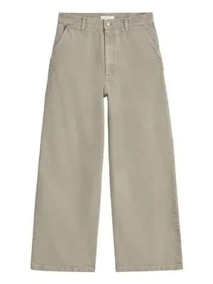 Cos Wide-leg Denim Pants - Gray