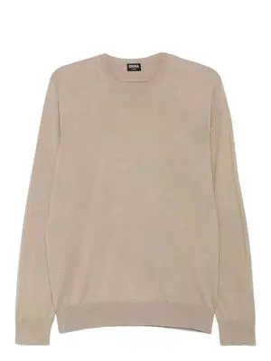 Zegna Fine-knit T-shirt - Neutrals