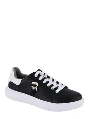 Karl Lagerfeld Paris KARL LAGERFELD Patch Leather Sneakers Black