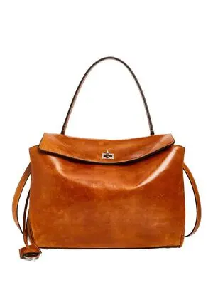 Balenciaga Balenciaga Medium Rodeo Leather Top Handle Bag 2753 Tan Cowboy