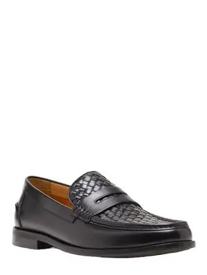 Steve Madden Aryton Woven Penny Loafer - Black