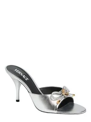 Versace Opera Bow Slide Sandal Silverersace Gold