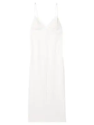 Khaite Tulula Silk-poplin Maxi Dress - White