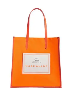 Harrods Cotton Marmalade Condiments Shopper Bag - Orange