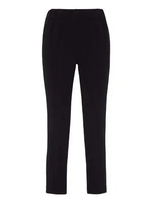 Brunello Cucinelli Crepe Cady Slim Trousers - Black