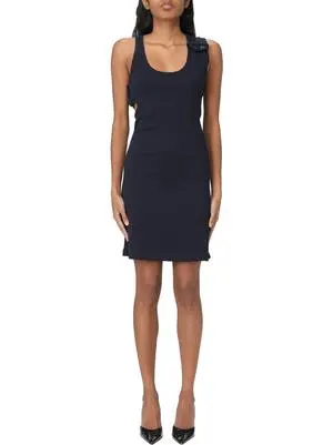 COURREGES Ribbed Mini Dress - Navy