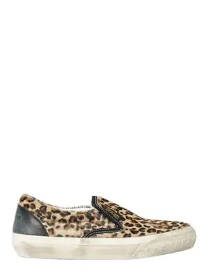 GOLDEN GOOSE Vce Penstar Animal Print Calf Hair Slip-on Sneakers - Multicolor